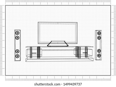 221 3d tv blueprint Images, Stock Photos & Vectors | Shutterstock