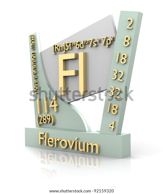 Flerovium Form Periodic Table Elements 3d Stock Illustration 92159320 ...