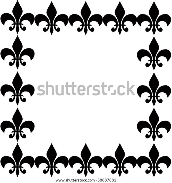 Fleur De Lys Border Stock Illustration 58887881