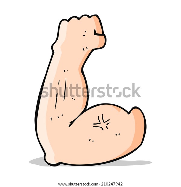 Flexing Bicep Cartoon Stock Illustration 210247942