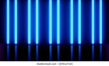 Flickering Vertical Blue Light Beam Stage Stock Illustration 2195127131 ...