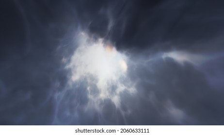 Flight Inside Tunnel Clouds 3d Rendered 库存插图 2060633111 | Shutterstock