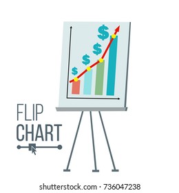Flip Chart Flat Cartoon Isolated Illustration Stock Illustration ...