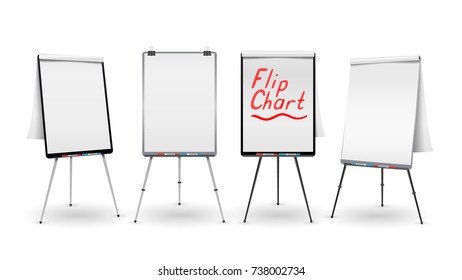 Flip Chart Isolated Blank Sheet Paper Stock Illustration 738002734 ...
