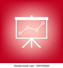Flipchart Projection Screen Graph Stock Illustration 415055665