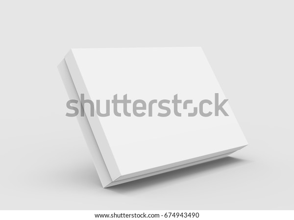 Floating Flat Blank Box Design 3d Stock Illustration 674943490 ...