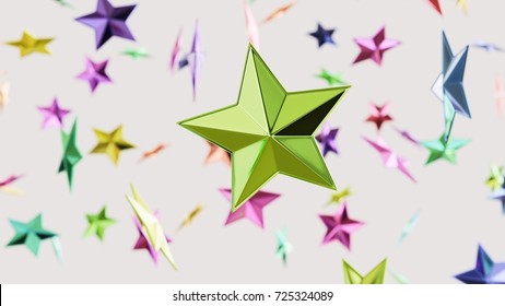 Floating Star Against White Background Array Stock Illustration ...