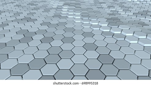 Floating Surface Made Hexagons Loop Ready Stock Footage Video (100% ...
