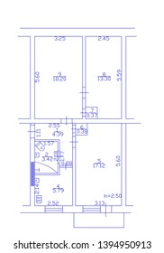Floor Plan 2d Blackwhite Floor Plan Stock Illustration 1394950811 ...