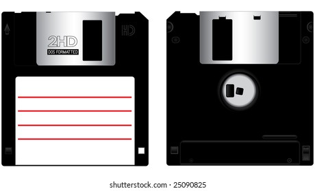 Floppy Disk Front Back Isolated On Stock Illustration 25090825 ...