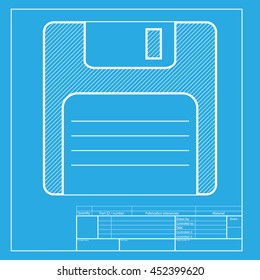 Floppy Disk Sign White Section Icon Stock Illustration 452399620 ...