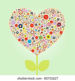 Flora Pattern Love Stock Illustration 83752627 | Shutterstock