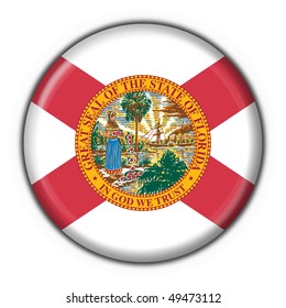 Florida Usa State Button Flag Round 스톡 일러스트 49473112 | Shutterstock
