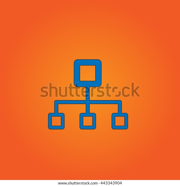 Flow Chart Blue Flat Icon Black Stock Illustration 443343904 | Shutterstock