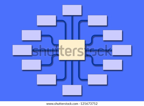 Flowchart Empty Boxes Shows Business Structure 库存插图 125673752 ...