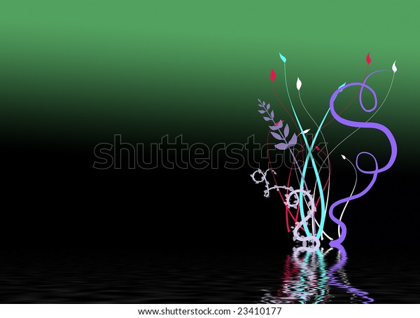 Flower Background Webpage Wall Drop Stock Illustration 23410177 ...