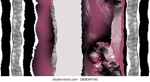 Flower Pattern Hidden Inside Dark Longitudinal Stock Illustration ...