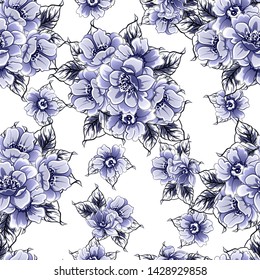 Flower Print Elegance Seamless Pattern Stock Illustration 1428929858 ...