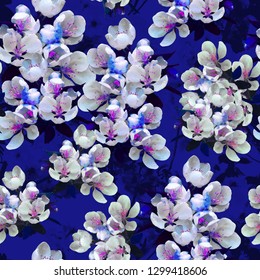 Flower Repeat Pattern Stock Illustration 1299418606 | Shutterstock