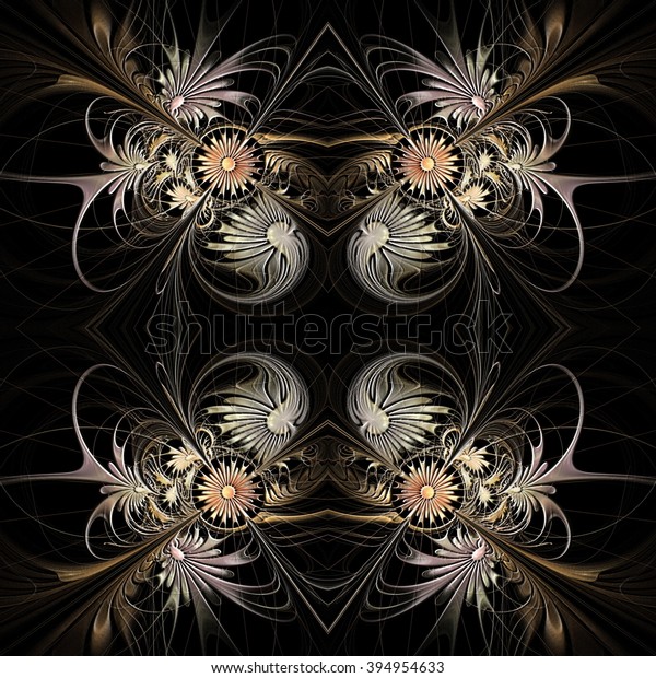 Flower Seamless Background Embossed Effect Artwork Stock Illustration ...