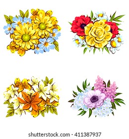 3d Render Craft Paper Flowers Fall Stock Illustration 1155343138