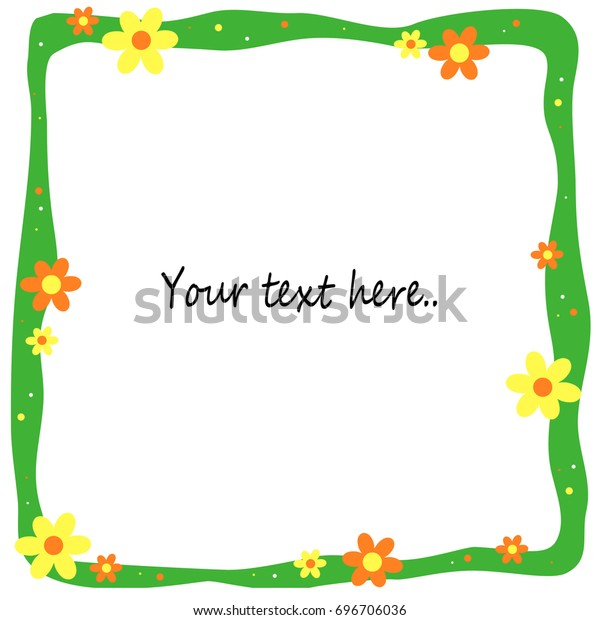Flower Text Box Design 库存插图 696706036 | Shutterstock