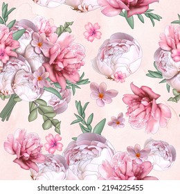 Flowers Pattern Pattern Background Hand Drawn Stock Illustration ...