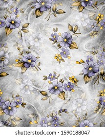 Flowers Pattern Silk Structures Stock Illustration 1590188047 ...