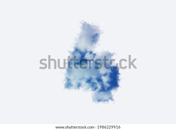 Fluffy Cloud Number Cloudy Sky Alphabet Stock Illustration 1986229916 ...