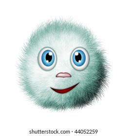 Funny Fluffy Blue Creature Big Green 스톡 벡터(로열티 프리) 336127217 | Shutterstock