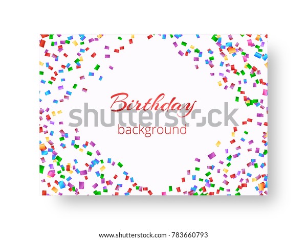 Flyer Design Template Soaring Multicolored Confetti 스톡 일러스트 783660793 ...