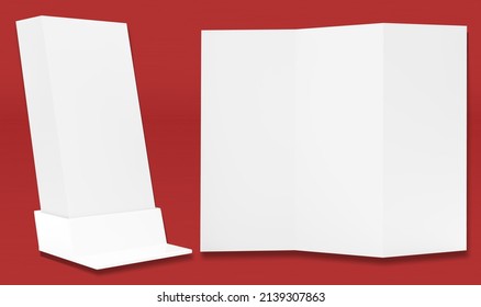 Flyer Mockup Three Fold Presentation Design Stock Illustration ...