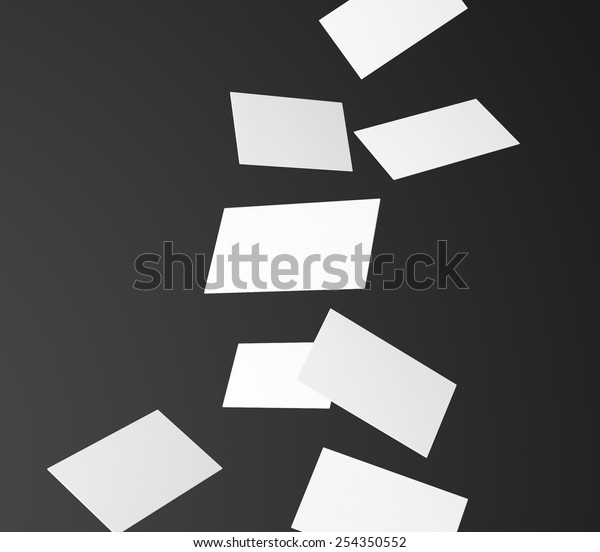 Flying Cards Stock Illustration 254350552