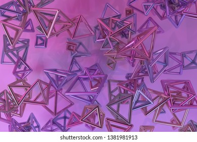 Flying Interlocked Bunch Triangle Square Concepture Stock Illustration ...