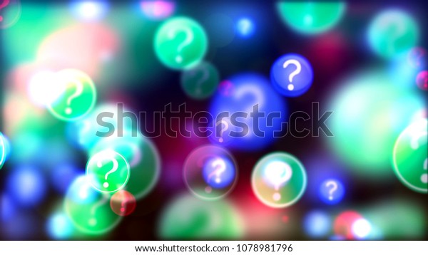 Flying Question Marks Abstract Background Stock Illustration 1078981796 ...