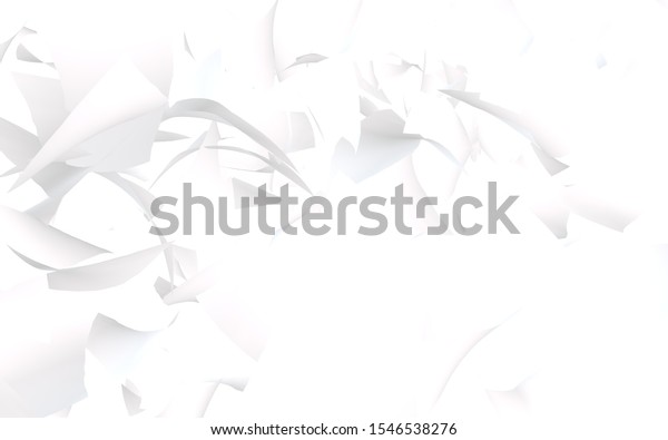 Flying Sheets Paper Isolated On White Stock Illustration 1546538276 ...