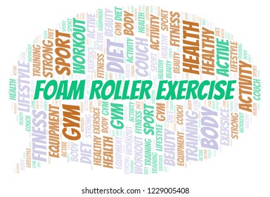 Foam Roller Exercise Word Cloud Stock Illustration 1229005408 ...