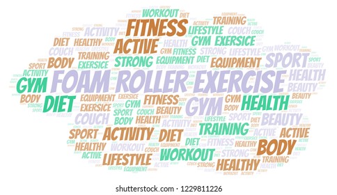 Foam Roller Exercise Word Cloud Stock Illustration 1229811226 ...