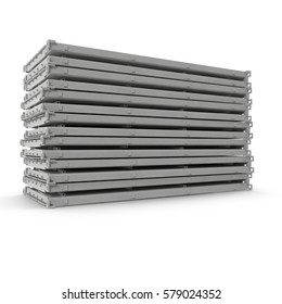 Folded Collapsible Iso Containers Stack Isolated Stock Illustration ...