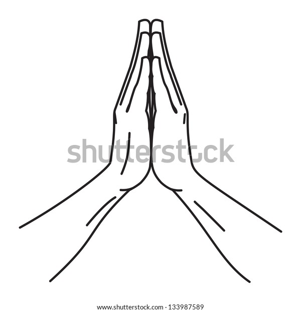 Folded Hands 스톡 일러스트 133987589 | Shutterstock