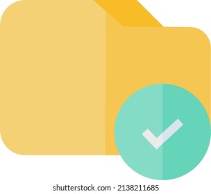 Folder Flat Design Check Mark Stock Illustration 2138211685 | Shutterstock