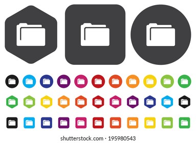 Vector Folder Icon Stock Vector (Royalty Free) 196856762 | Shutterstock