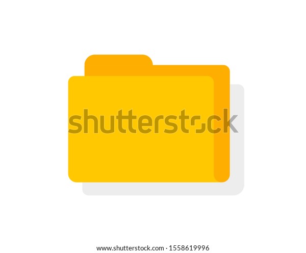 Folder Icon Flat Cartoon Directory Symbol: ภาพประกอบสต็อก 1558619996 ...