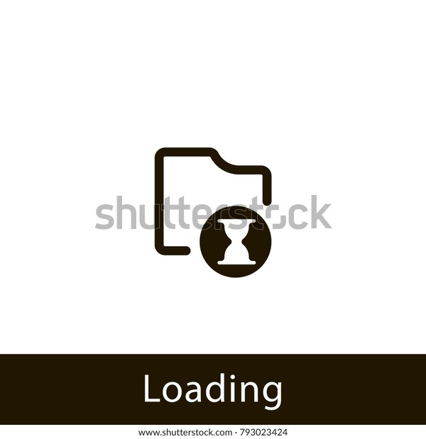 Folder Icon Loading Folder Sign Design Stock Illustration 793023424 ...