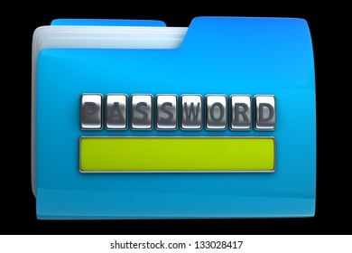 Folder Icon Security Password High Resolution Stock Illustration ...
