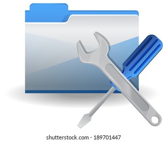 Folder Icon Tools Illustration Stock Illustration 189701447 | Shutterstock