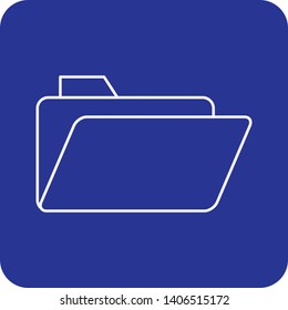 Continuous Line Drawing Folder Icon Illustration 스톡 일러스트 1334253521 ...