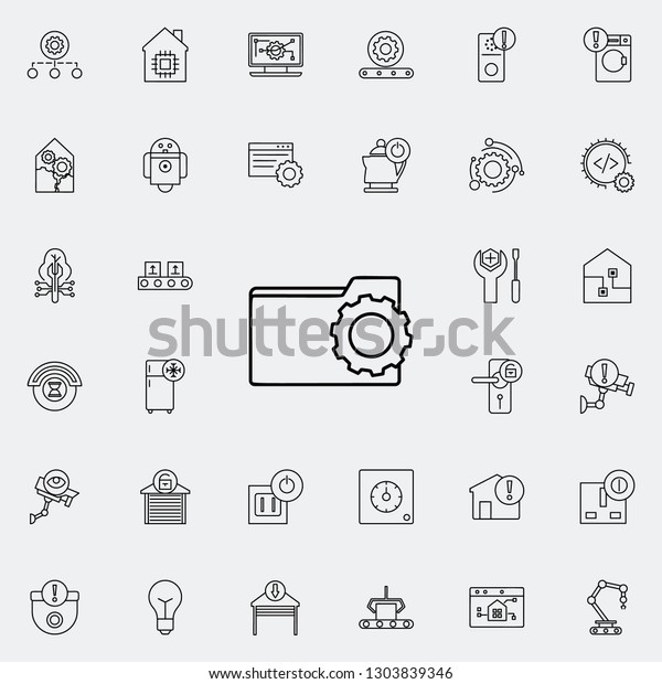 Folder Setup Icon Automation Icons Universal Stock Illustration ...