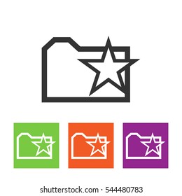 Folder Star Icon Stock Illustration 544480783 | Shutterstock