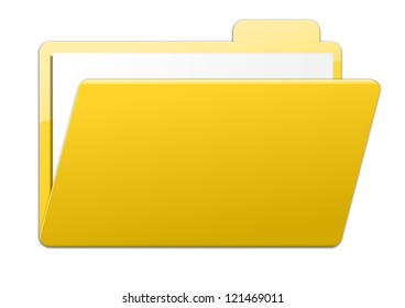Yellow File Folder Icon Isolated On Stock Vector (Royalty Free) 746805592